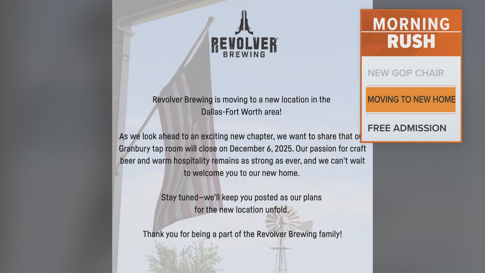 North Texas brewery announces it will move to a new space | wfaa.com