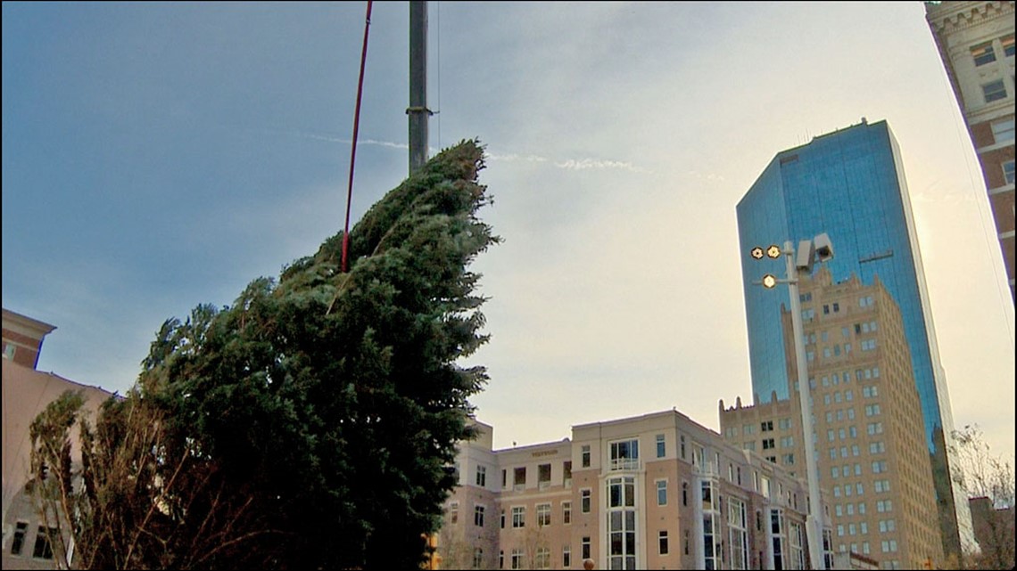 Woman tries to light Christmas tree on fire at Sundance Square in Fort ...