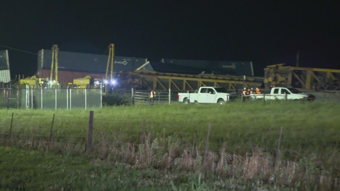 Train derailment, damage in North Texas county during severe weather ...