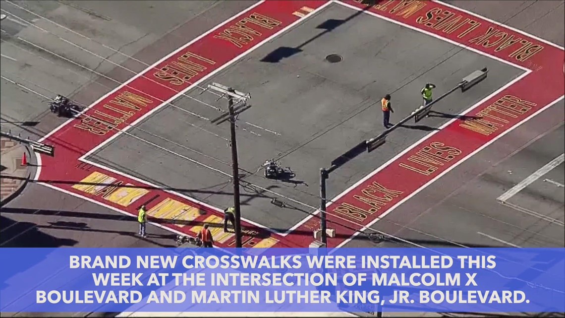 'All Black Lives Matter' crosswalk installed in South Dallas | wfaa.com