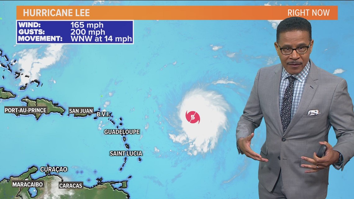 Tracking Hurricane Lee: Storm reaches Category 5 status with 165 mph ...