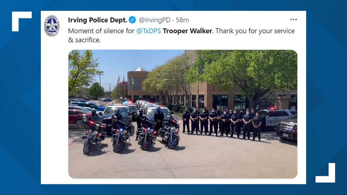 Texas police departments pay tribute to fallen Trooper Walker | wfaa.com