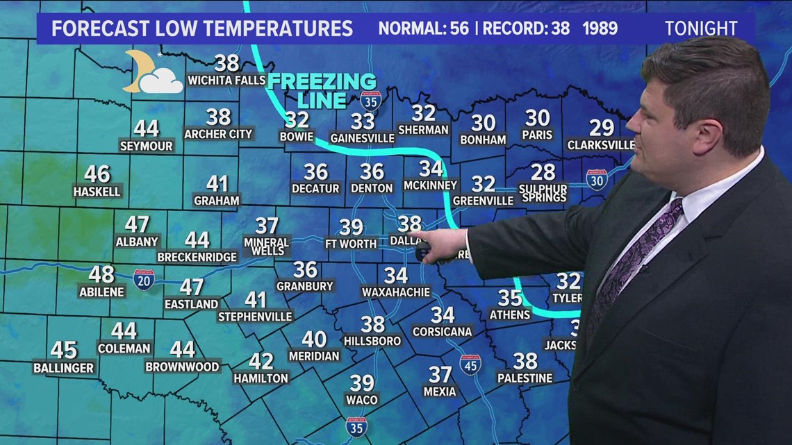DFW weather: Early freeze warning in effect for parts of North Texas ...