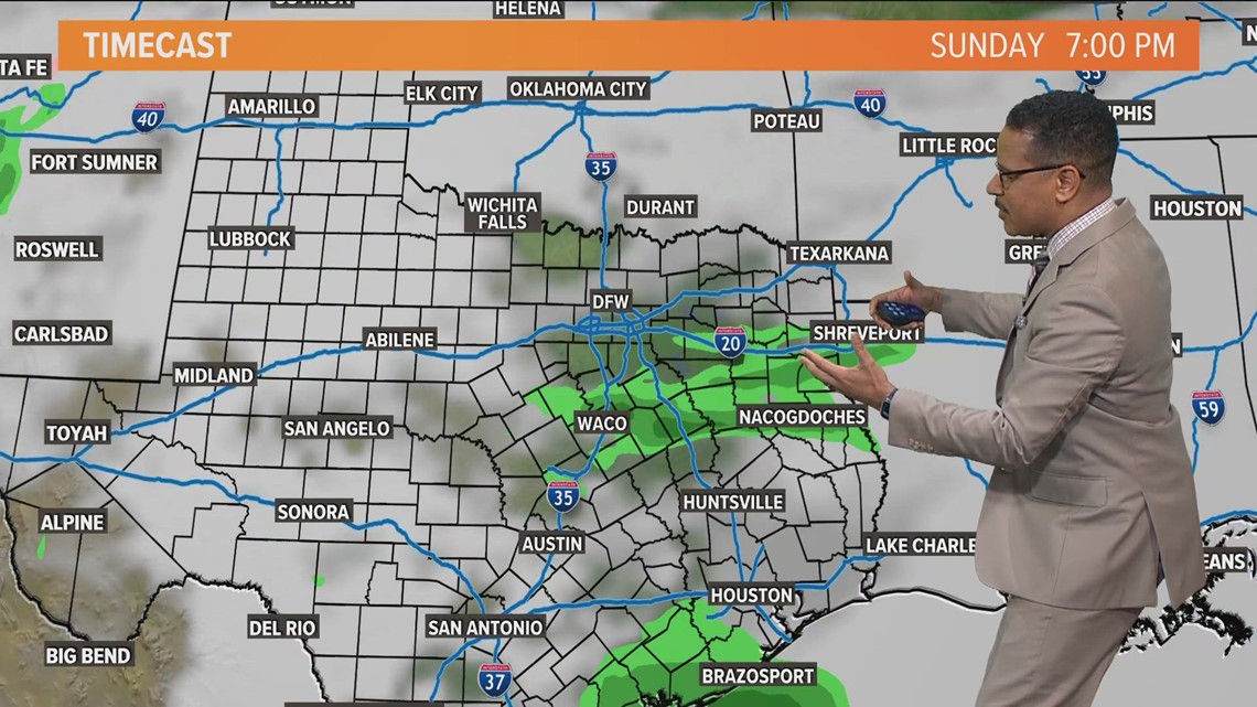 DFW weather: Sunday cold front, rain timeline | wfaa.com
