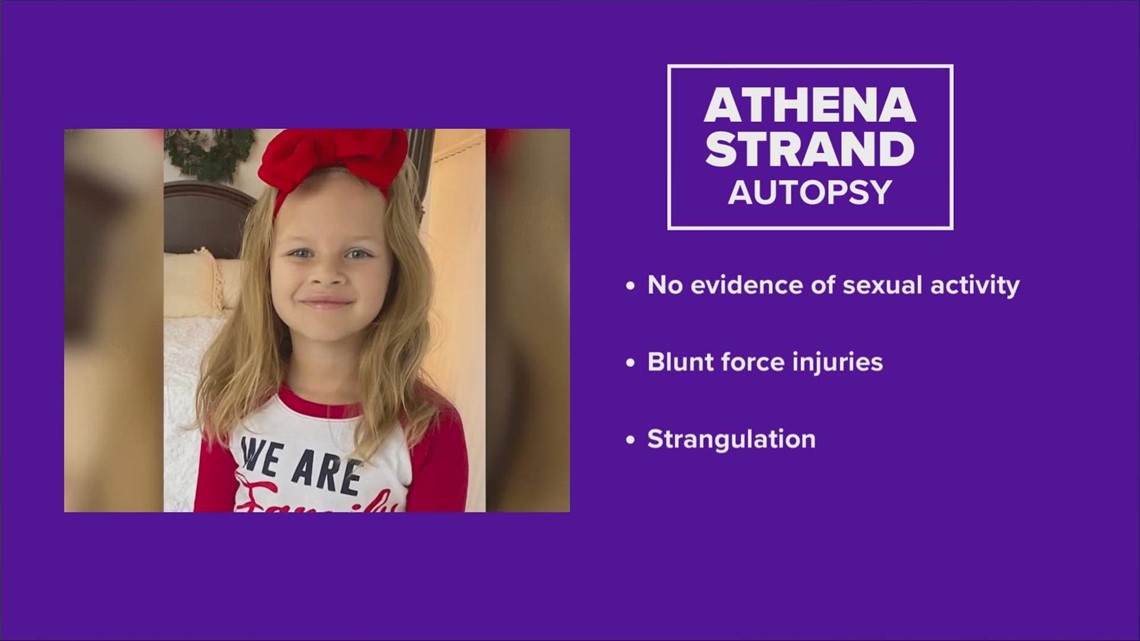 New information revealed in Athena Strand's autopsy report | wfaa.com