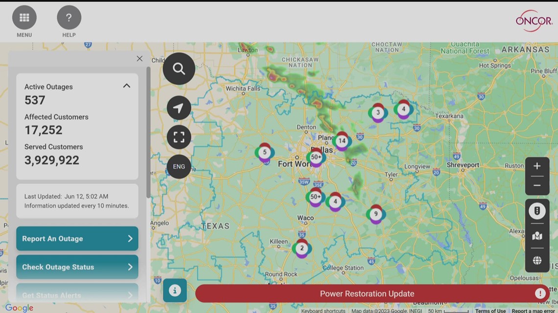 Current power outages across North Texas | wfaa.com