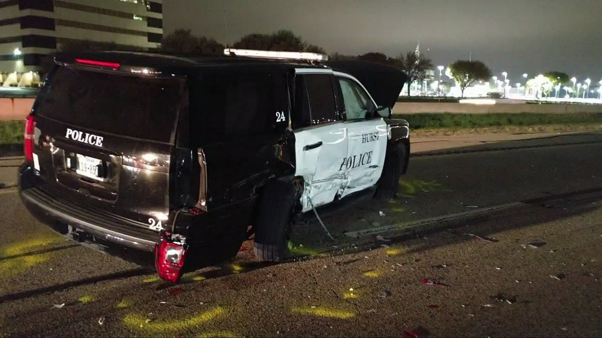 Woman crashes into Hurst police officer vehicle | wfaa.com
