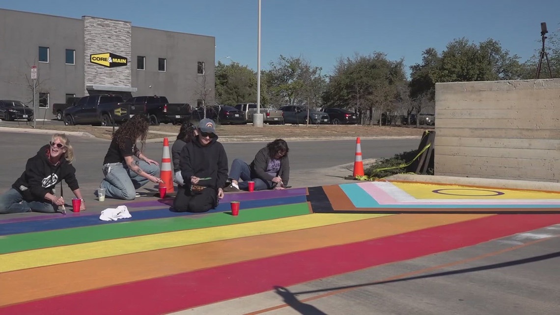New rainbow crosswalk at Planned Parenthood clinic in San Antonio ...