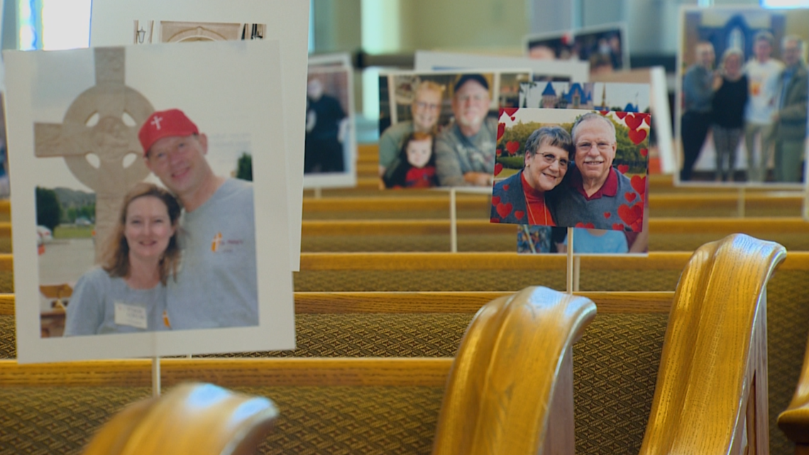 Frisco church places photos of members in empty pews to remind ...