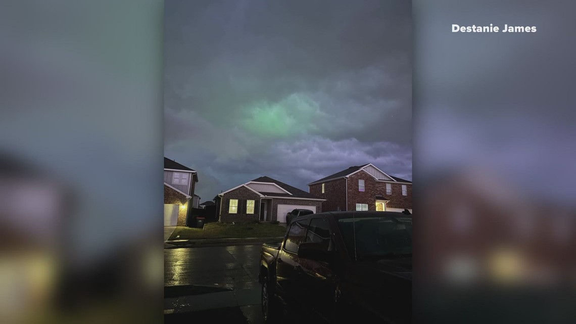 What was that green light in the sky during the storms Thursday? | wfaa.com
