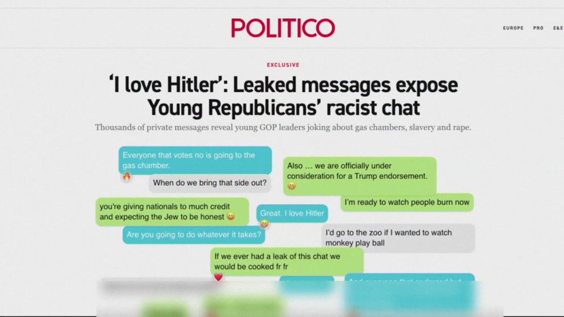 Leaked messages expose Young Republicans' racist group chat | wfaa.com