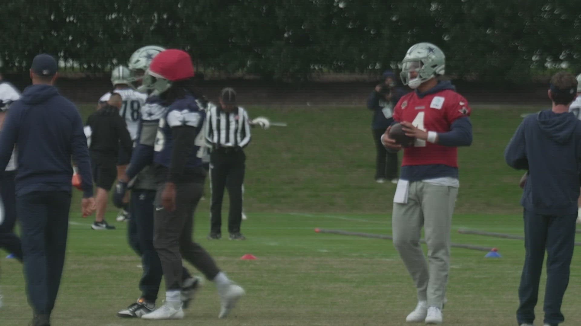 Dallas Cowboys practice ahead of Thanksgiving Day matchup against the ...