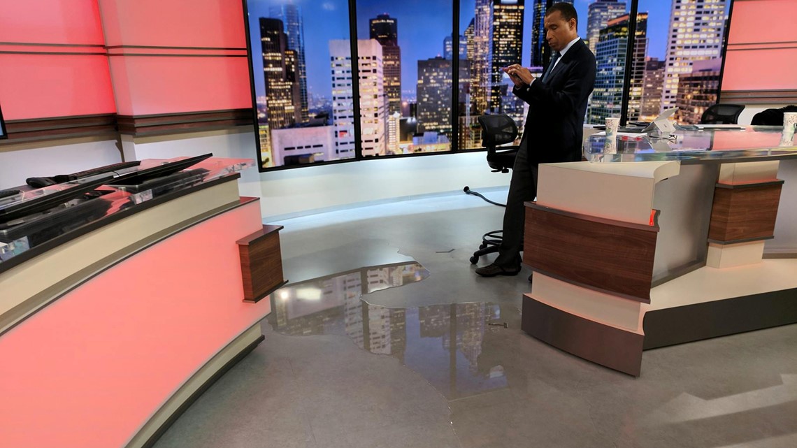 Houston news station floods during live broadcast; forced to evacuate ...