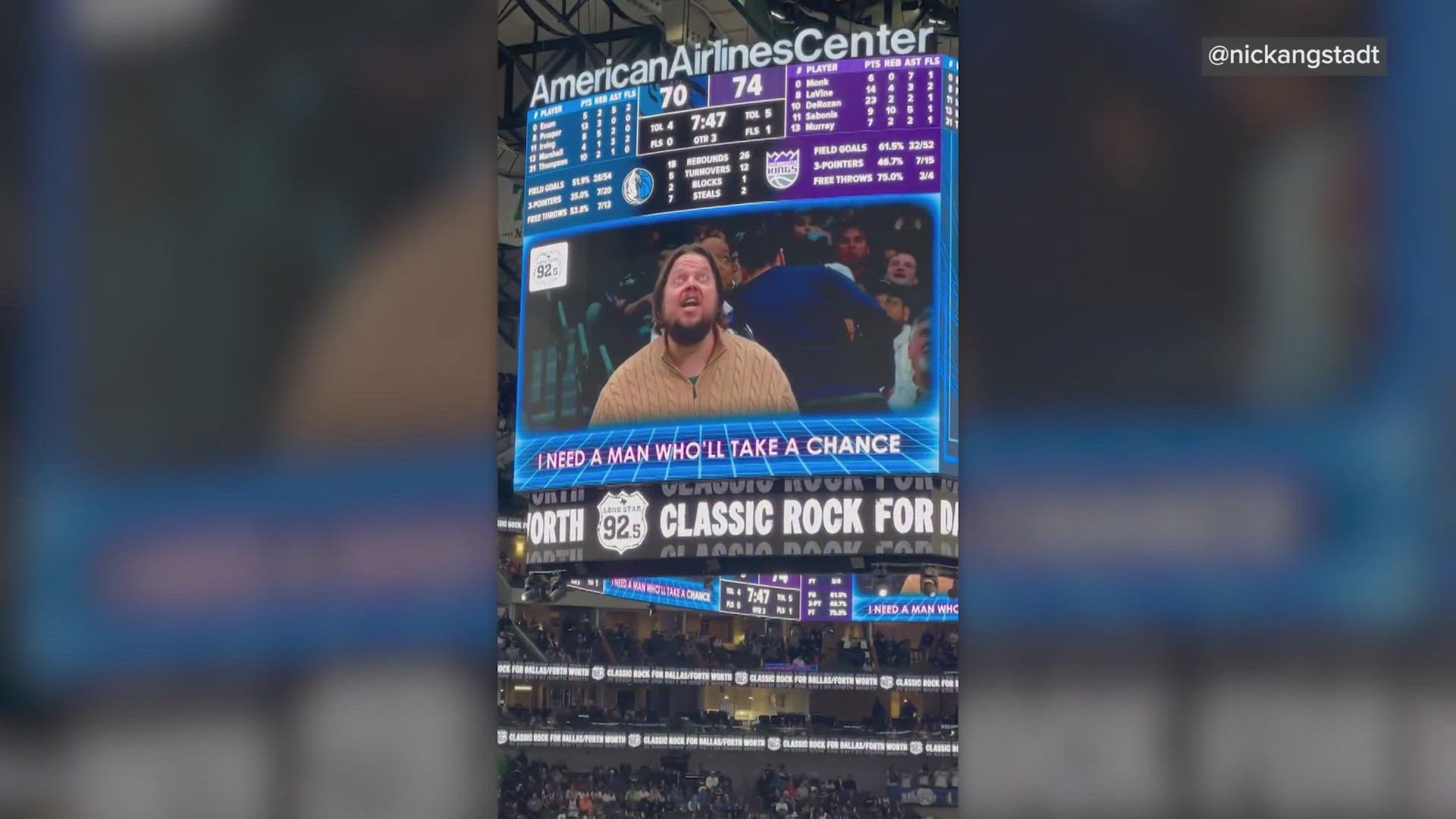 Video of Mavs fan saying to fire Mavs GM Nico Harrison on jumbotron goes viral | wfaa.com