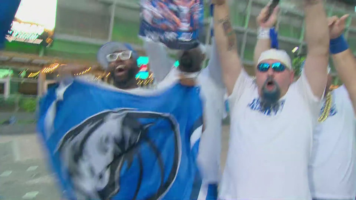 Mavs fans are getting hype for the NBA Finals outside the AAC | wfaa.com