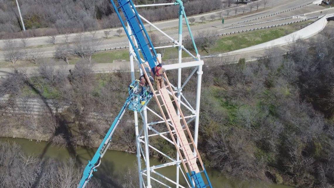Six Flags Over Texas roller coasters: Is Titan getting a new paint ...