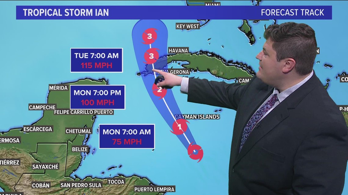 Ian latest: Tropical storm expected to turn into hurricane Monday ...