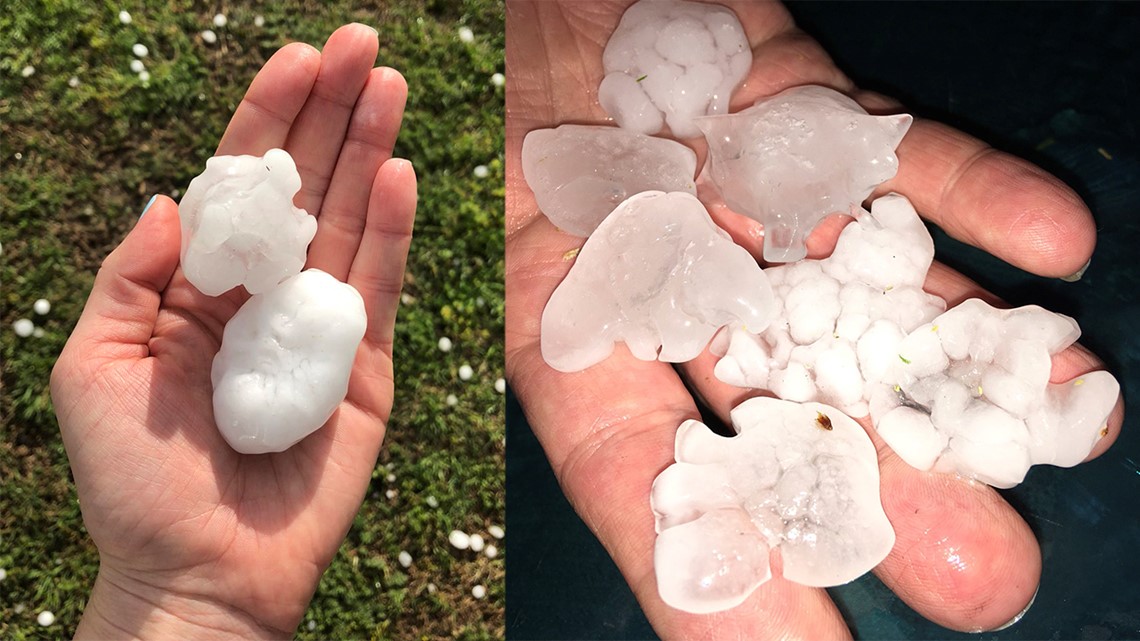 Large hail falls across North Texas | wfaa.com