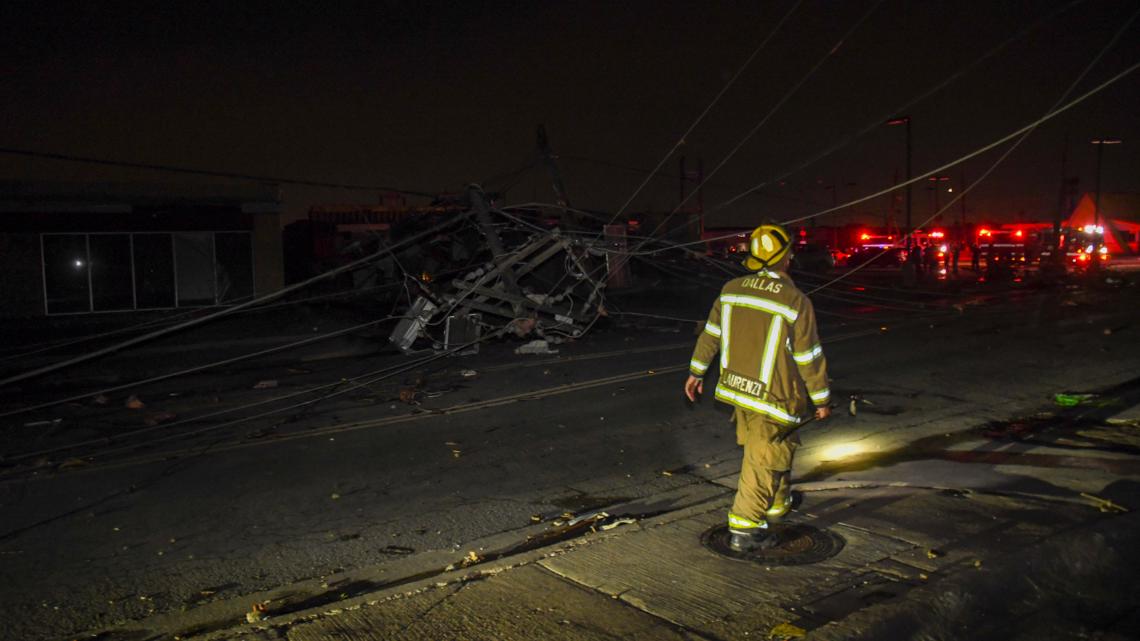 Aerial footage shows storm damage from Dallas to Sachse | wfaa.com