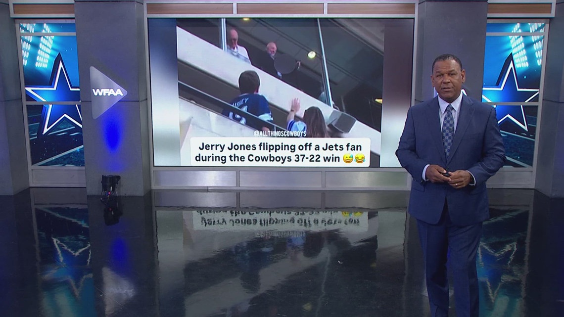 Jerry Jones 'accidentally' gave Cowboys fans the finger in viral video ...