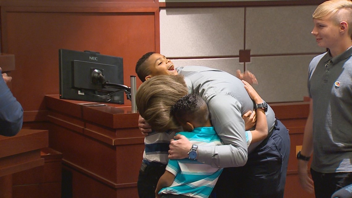 Finally going home, foster boys surprised in adoption ceremony | wfaa.com