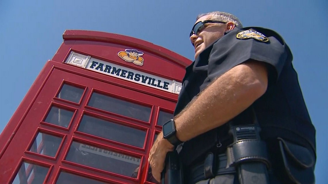 English-style phone booth installed in Farmersville | wfaa.com
