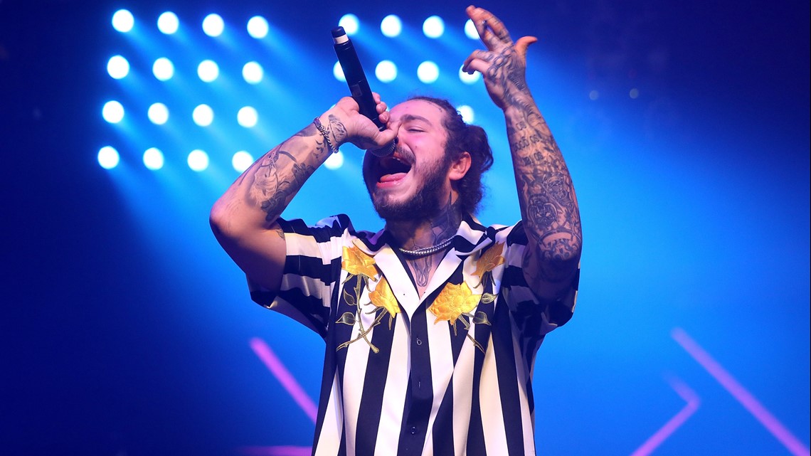 Jet carrying rapper Post Malone lands safely after blowing two tires ...