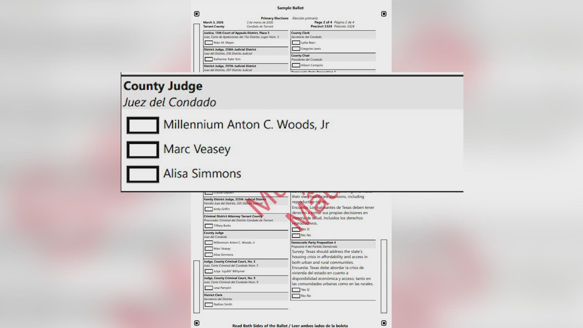 Tarrant County democratic leaders work to educate voters about 2 non ...