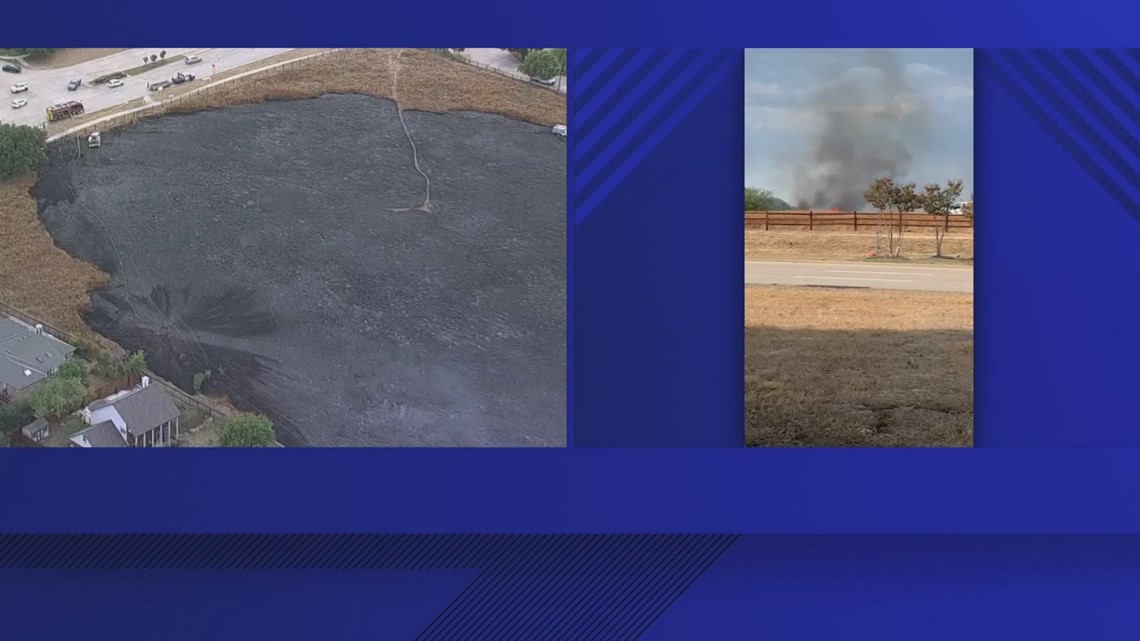 The flower mound behind Flower Mound's name caught fire Tuesday ...