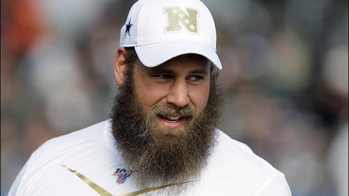 Travis Fredrick picked as 2020 George Halas Courage Award winner | wfaa.com