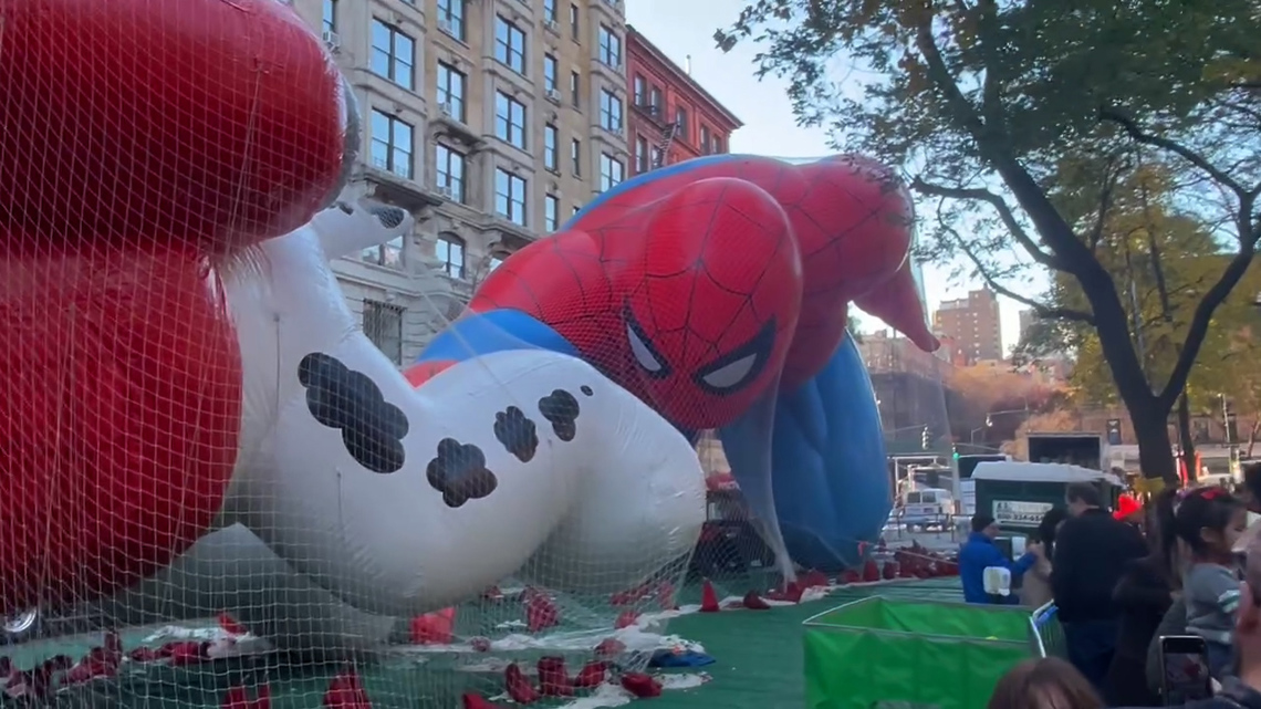 Sneak peak | Macy's Thanksgiving Day Parade floats getting set up ...