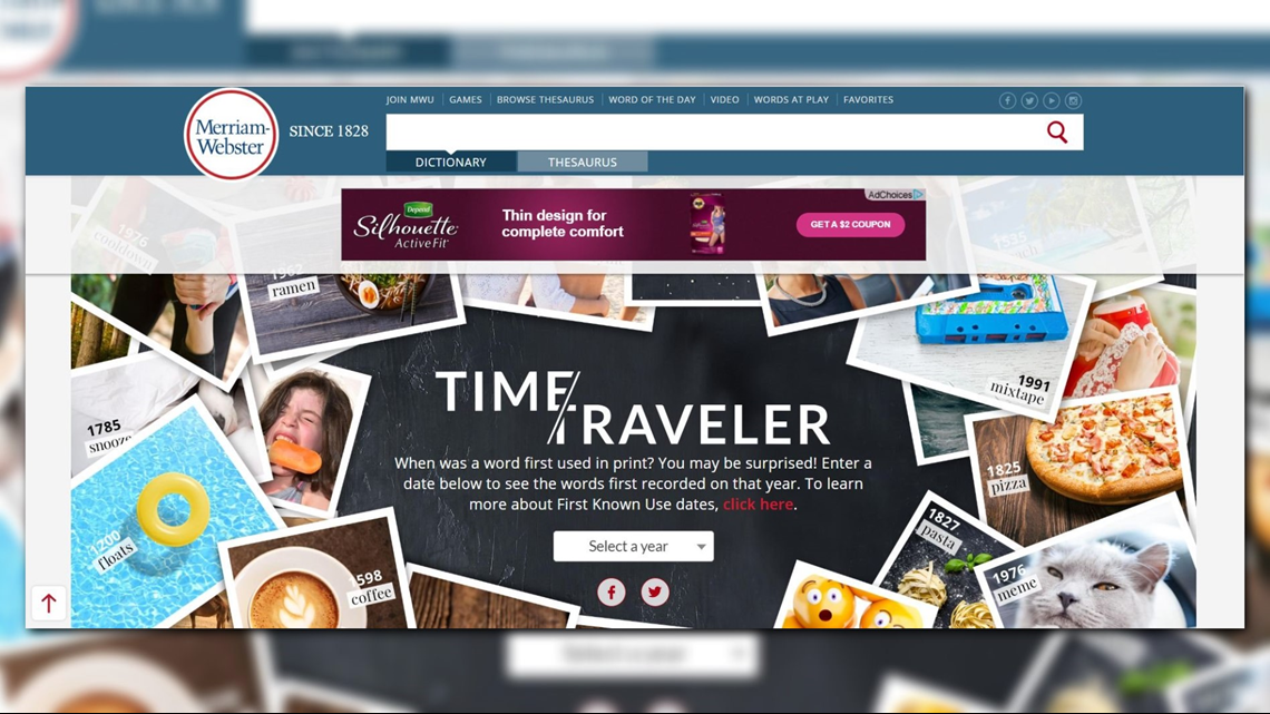 Which words debuted when you did? 'Time travel' with Merriam-Webster's ...