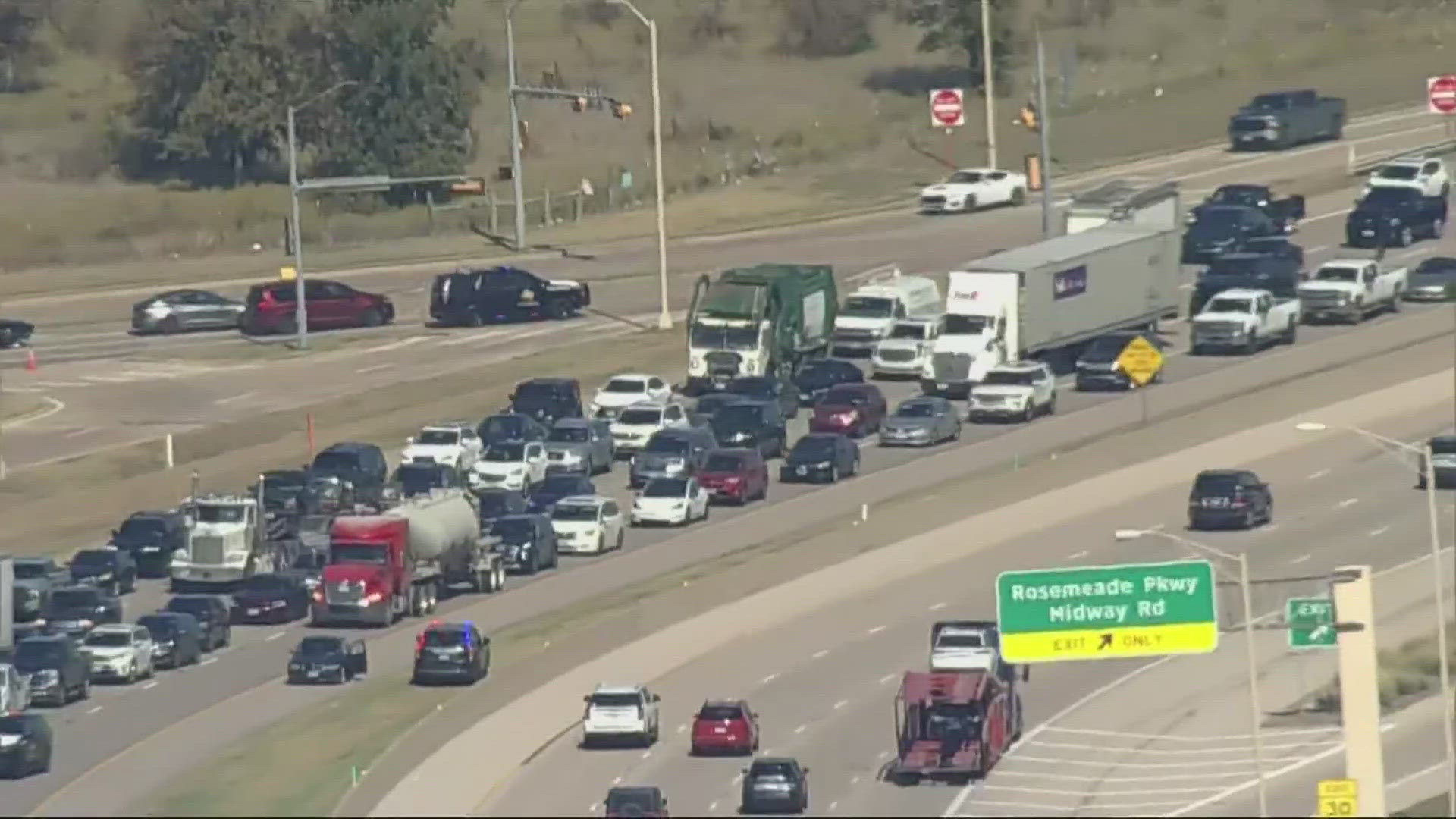 Fatal wreck shuts down westbound lanes on PGBT near Marsh Lane, officials say | wfaa.com