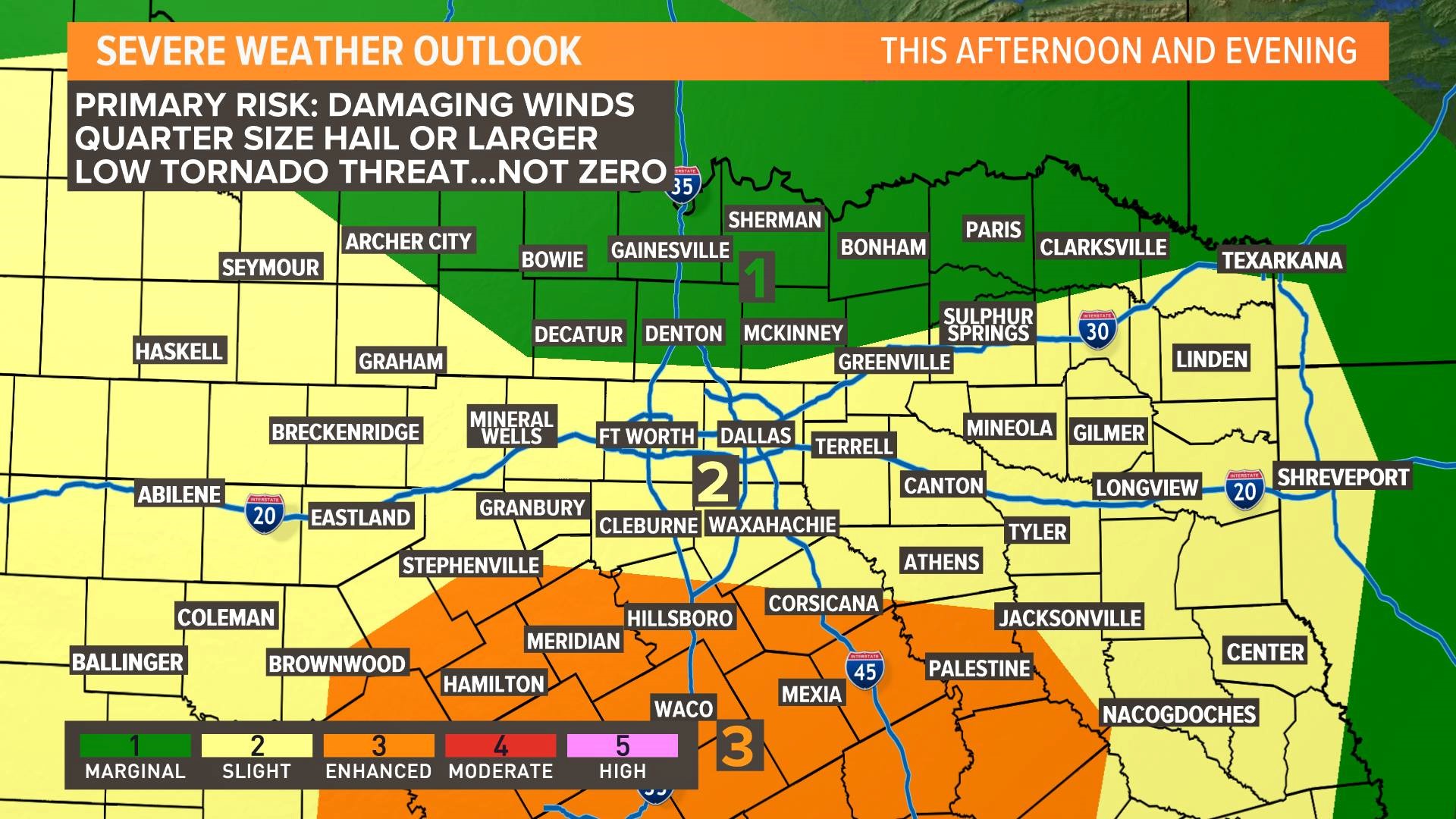 DFW Weather: Risk of severe storms tonight through morning | wfaa.com