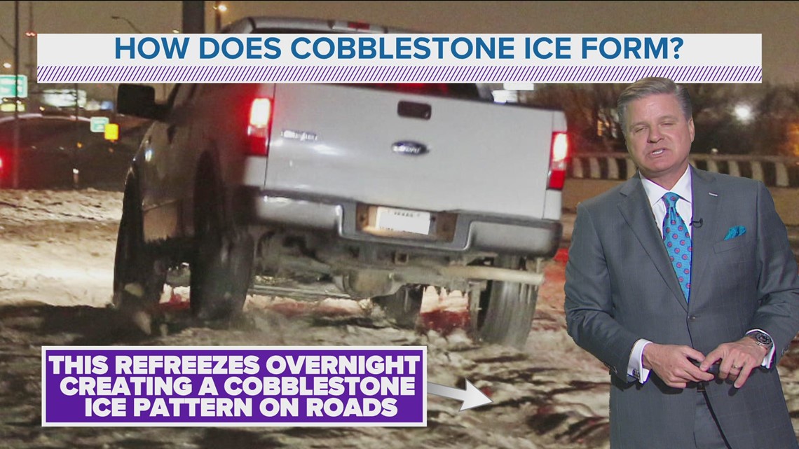 What is cobblestone ice and how does it form? | wfaa.com