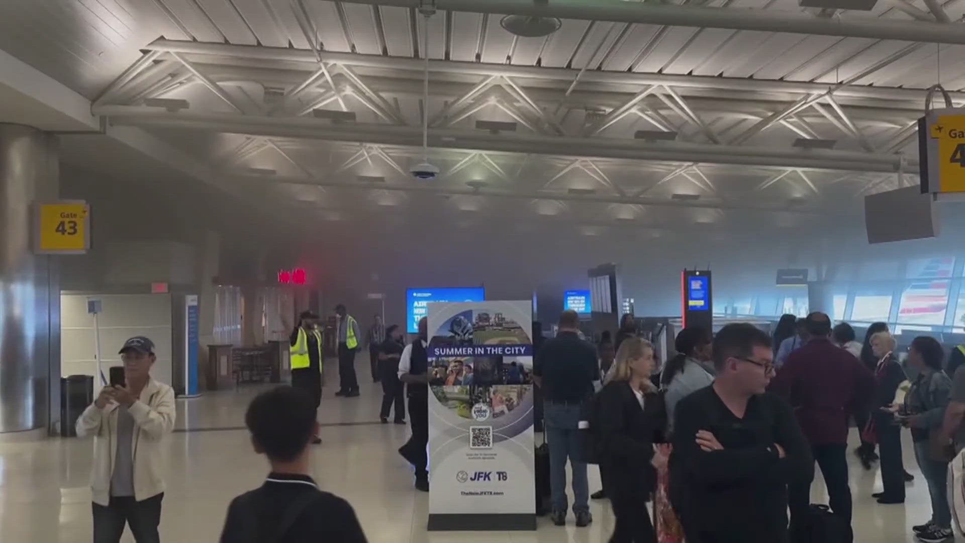 VIDEO: Escalator catches fire at JFK Airport in New York | wfaa.com