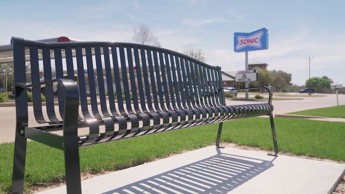 Memorial Bench installed outside Sonic where worker was killed | wfaa.com