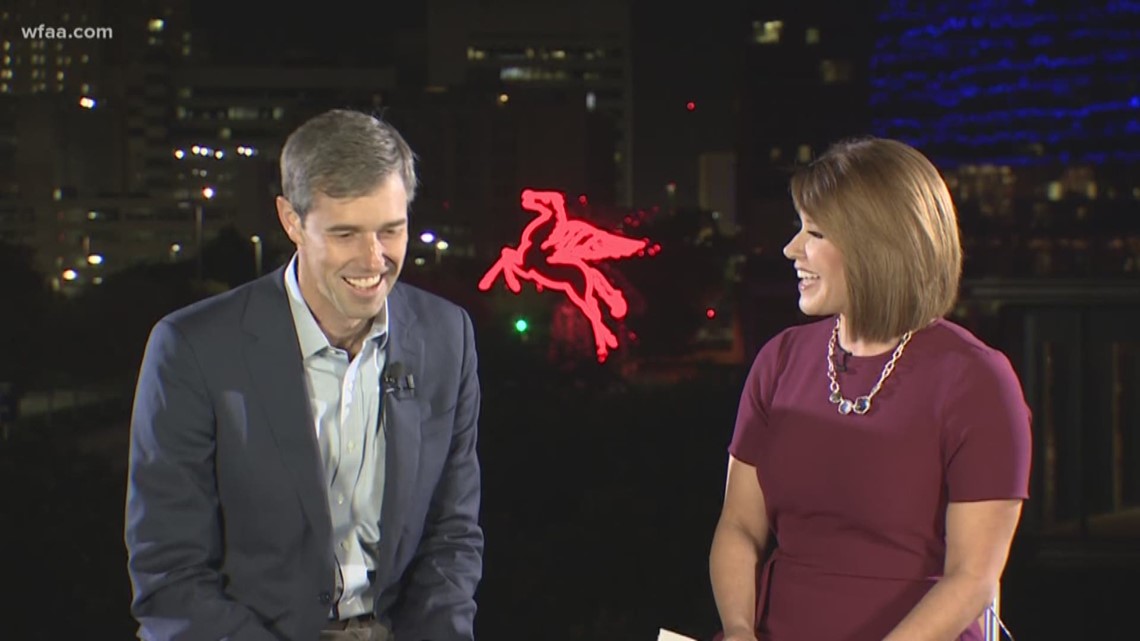 Watch: Beto O'Rourke speaks with Kara Sewell ahead of Grand Prairie ...