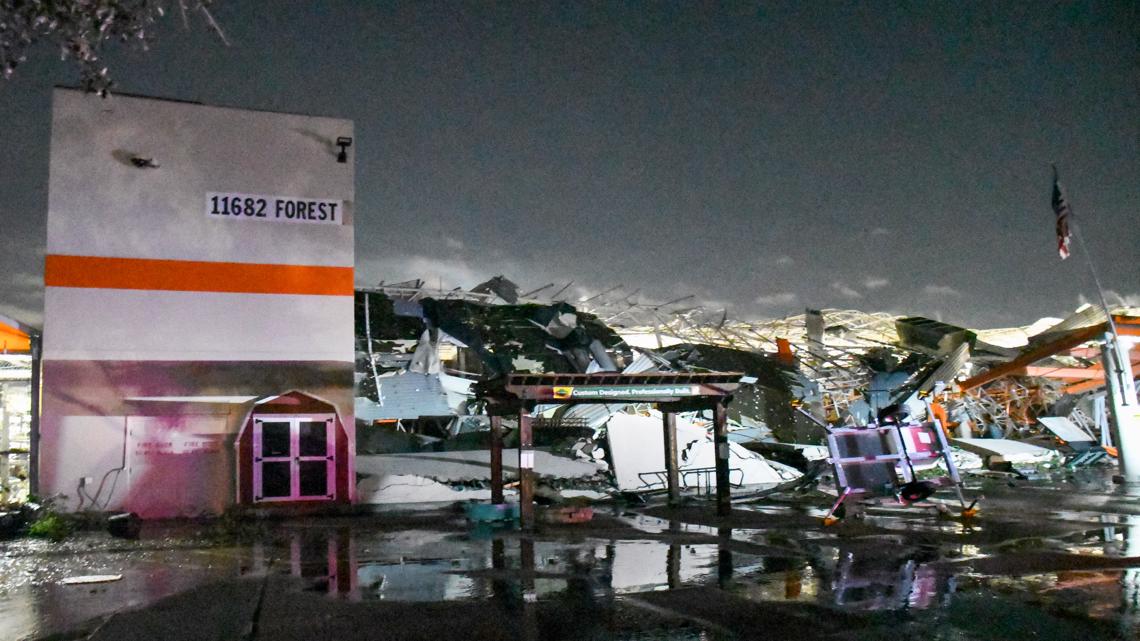 Aerial footage shows storm damage from Dallas to Sachse | wfaa.com