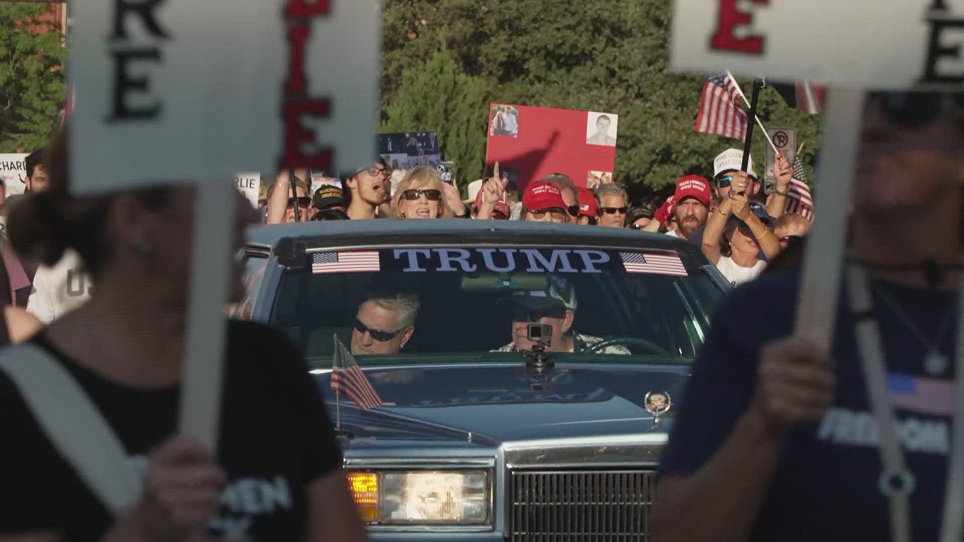 Supporters of Charlie Kirk rally and march in Fort Worth | wfaa.com