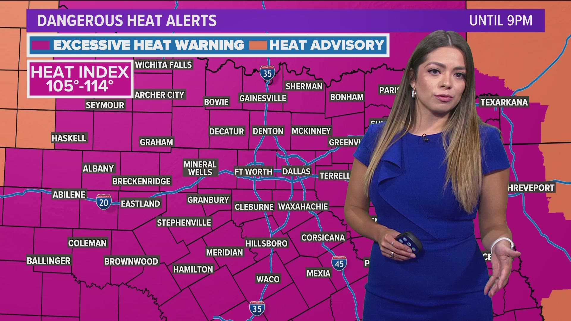 DFW Weather: Dangerous heat alerts continue across North Texas today. | wfaa.com