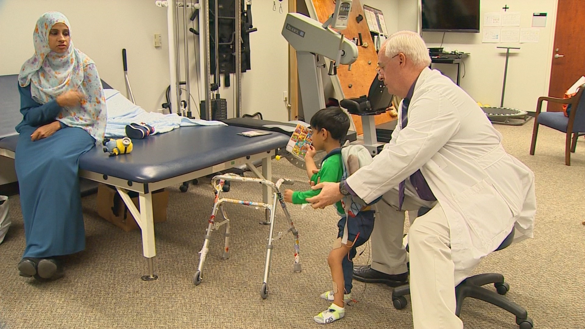 Boy with polio-like illness finding footing again through electro ...