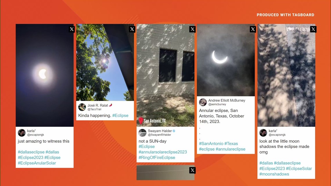 'Ring of Fire' annular eclipse: Videos, photos from Texans | wfaa.com