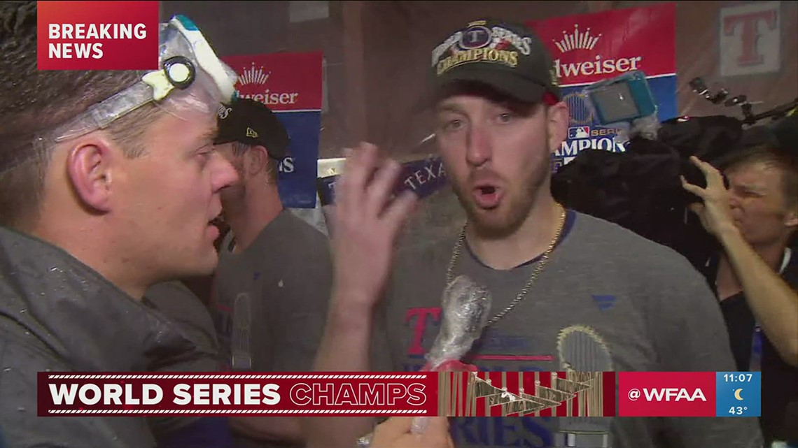 Mitch Garver speaks after Texas Rangers win 2023 World Series | wfaa.com