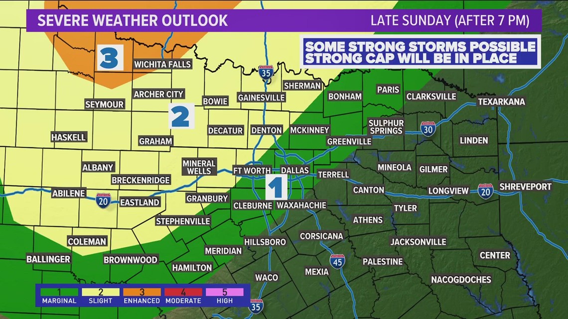 Slight risk of severe weather possible for North Texas this weekend ...
