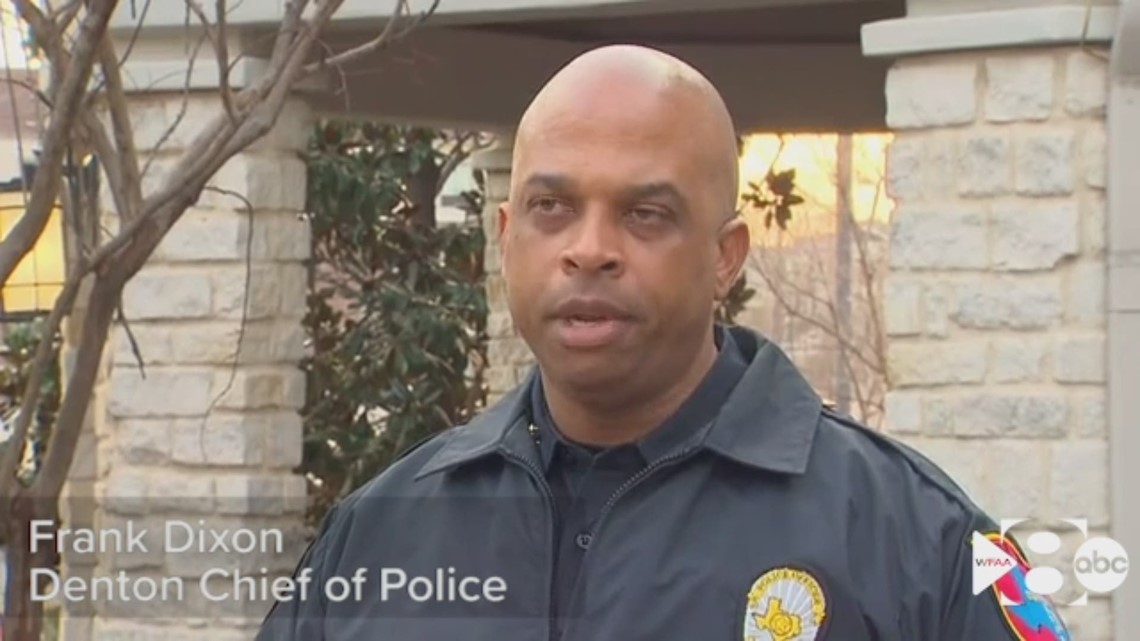 Denton police chief holds news conference after suspect wielding ...