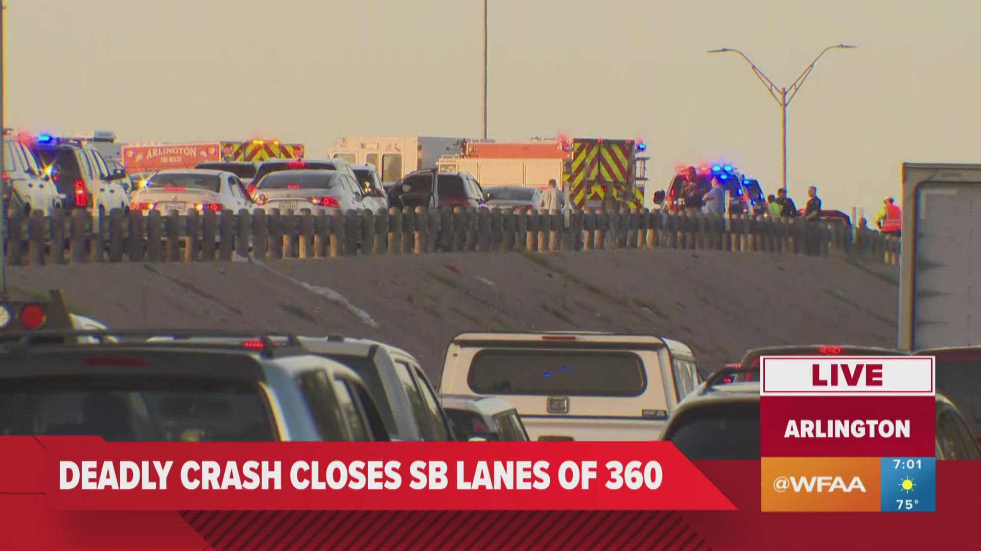 Deadly crash shuts down SB 360 in Arlington | wfaa.com