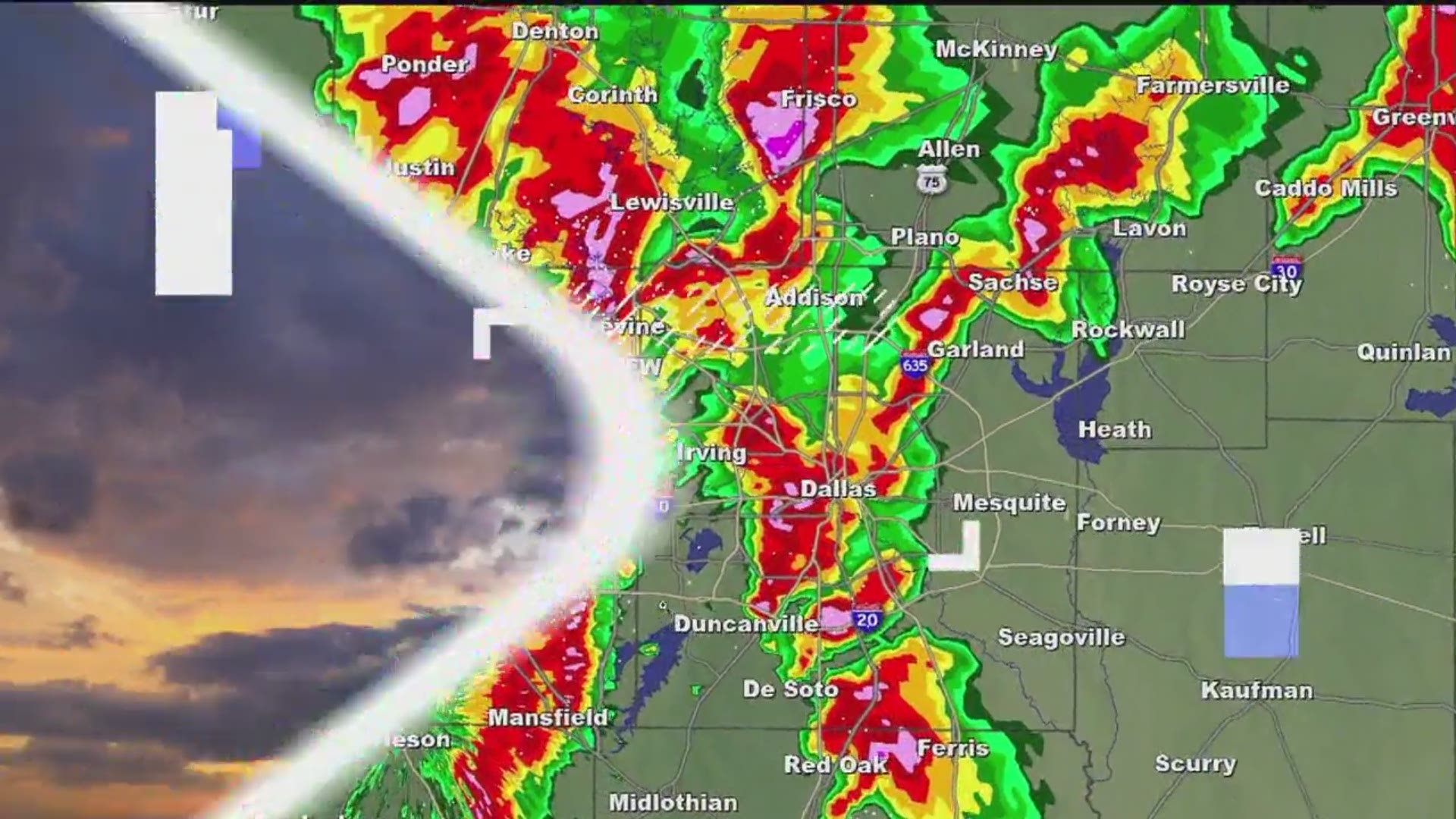 Strong to severe thunderstorms push east of DFW | wfaa.com