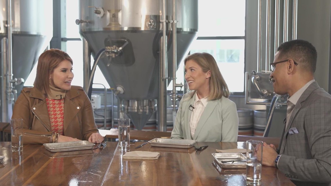 Greg Fields and Kara Sewell take Megan Mitchell to Legacy Hall | wfaa.com