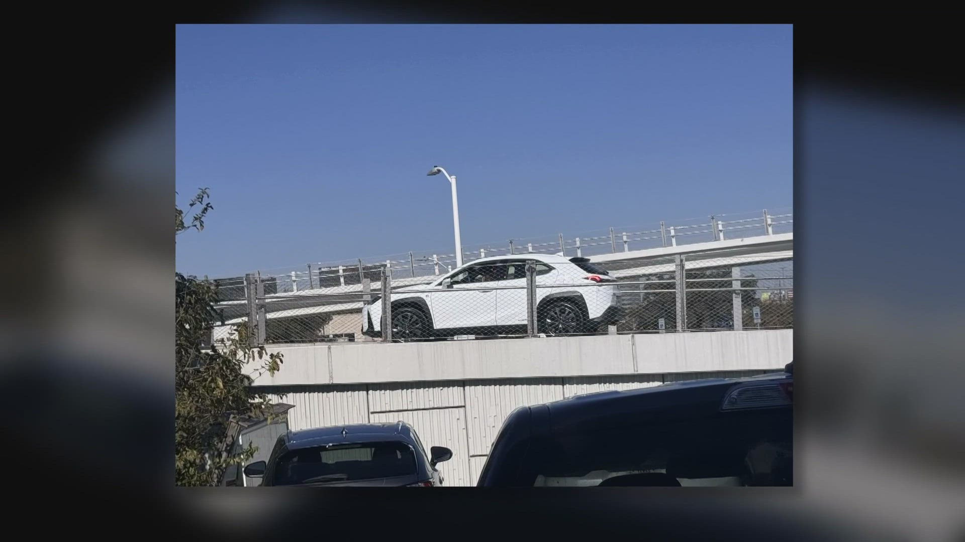 Temporary barriers in place after car drives onto Dallas' new ...